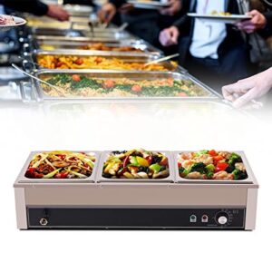 1500w electric buffet warmer server chafing dish buffet tray food warmer set 3 compartment buffet server chafing dish stainless steel chafing server set buffet server warmer food insulation