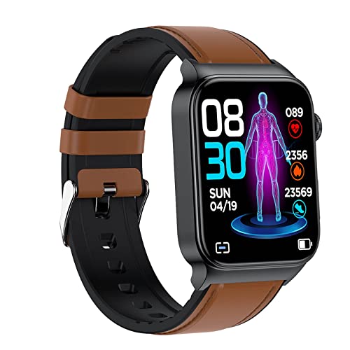 Blood Glucose Monitoring Smartwatch, Bluetooth 5.1 Talk Fitness Smart Watch 1.83inch HD Touch-Screen Temperature, Non-invasive Blood Glucose Monitoring Watch Ip68 Water Resistance