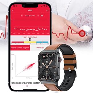 Blood Glucose Monitoring Smartwatch, Bluetooth 5.1 Talk Fitness Smart Watch 1.83inch HD Touch-Screen Temperature, Non-invasive Blood Glucose Monitoring Watch Ip68 Water Resistance