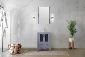 bell+modern harborfront 24 in w x 18.25 in d dark grey bath vanity