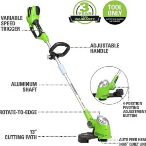 Greenworks 40V 21" Cordless Self-Propelled Lawn Mower,(500 CFM/120 MPH) Axial Leaf Blower,13" String Trimmer,Cordless Hedge Trimmer,12" Chainsaw Combo Kit w/ (1) 5Ah (1)2AH Battery, (2) 2A Chargers