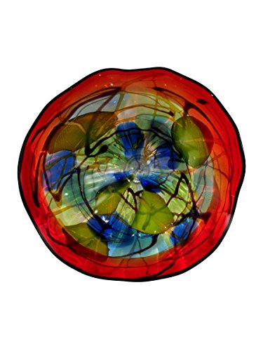 Dale Tiffany 13107AV-D12 Valente Hand Blown Art Glass Wall Decor, Multicolor, 12" Diameter