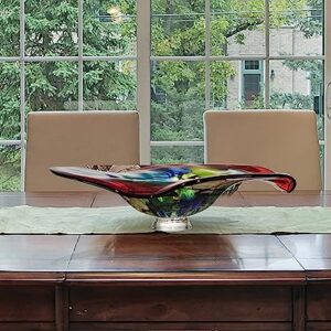 Dale Tiffany 13107AV-D12 Valente Hand Blown Art Glass Wall Decor, Multicolor, 12" Diameter