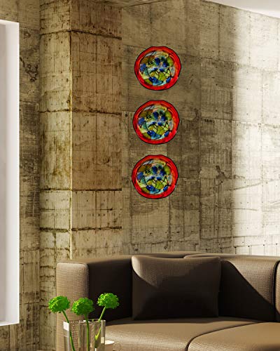 Dale Tiffany 13107AV-D12 Valente Hand Blown Art Glass Wall Decor, Multicolor, 12" Diameter