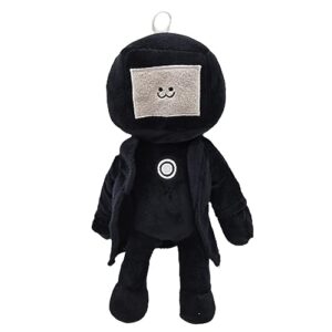 1 yohaxam tv man plush toy doll,anime skibidi toilet cartoon cute character soft doll for kids (tv man (wing))