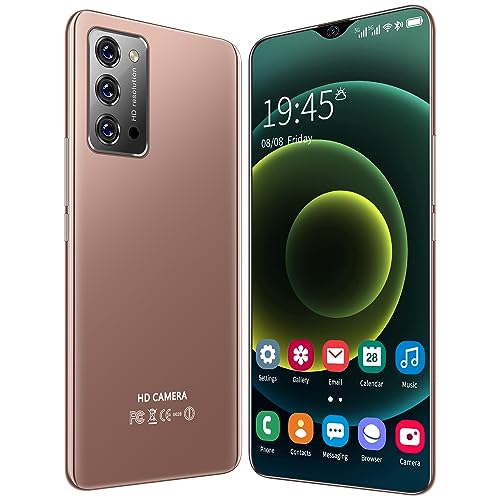 4G Smartphone Unlocked, Note30 Ultra 7.5 in, High Definition Screen, 2GB/16GB Cell Phones Unlocked New, Android 10 6800mAh Dual SIM Dual Standby Gaming Smartphone, Senior Cell Phone-(Rose Gold)