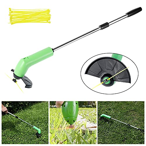 Trimmer Cordless Lawn Weed Cutter Edger with Zip Ties Gardening Mowing Tools Kit