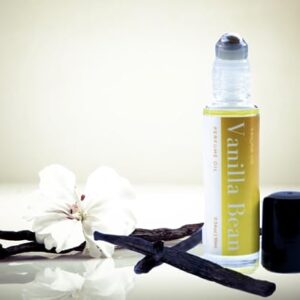 Vanilla Bean All Natural Pure Essential Oil Perfume Roll On with Organic Pure Jojoba Oil, Made in California