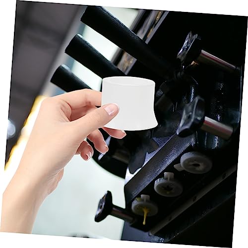 OFFSCH 2pcs Ice Cream Silica Gel White Repair Parts for Ice Cream Makers Ice Cream Machine Supply Ice Cream Maker Replace Silicone Ring Supplies Apron Accessories Portable Cover