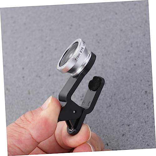 Abaodam 3pcs 3 1 ° Lens+ External Camera Smartphone X Fisheye All Kits Smartphones Mirror Most Lens in for Macro Wide Degree Type Other Angle Universal Silver Phones Cell