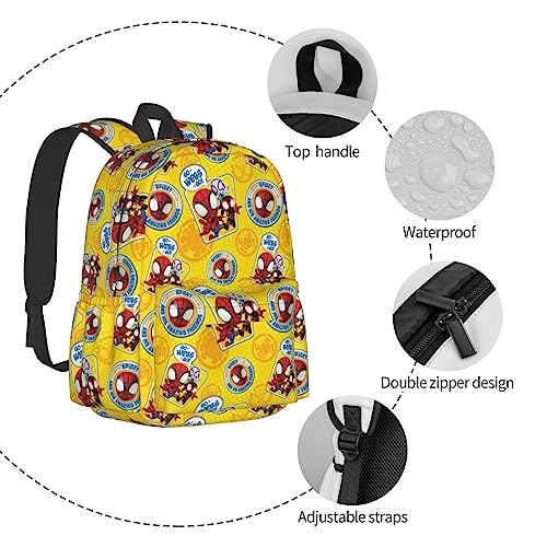 LVTFCO Spider Cartoon Backpack Travel Backpack Superhero Backpack Bags For Men Women