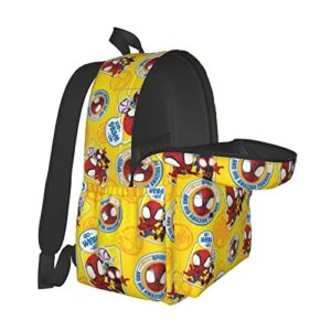 LVTFCO Spider Cartoon Backpack Travel Backpack Superhero Backpack Bags For Men Women