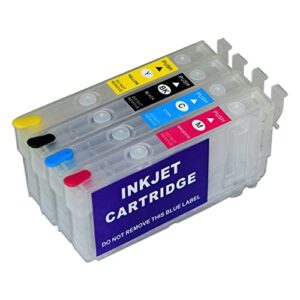 keaan t822 t822xl refillable ink cartridge without chip compatible with ep-son workforce wf-3820 wf-4820 wf-4834 wf-4830 printer