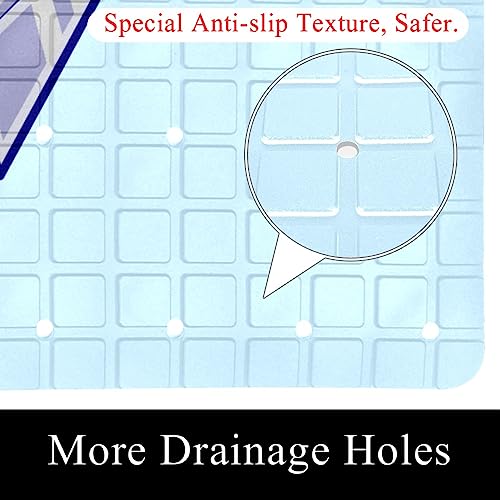 Non Slip Bathtub Mats with Suction Cups, Bath Tub Shower Mat for Bathroom, Machine Washable Bathroom Mats with Drain Holes(Sword Cartoon Ninja)