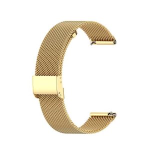 Chofit Metal Mesh Stainless Steel Loop Compatible with MILOUZ IDW19 Watch Band for Women&Men Wristbands Bracelet Adjustable Band Strap Replacement Bands for MILOUZ IDW19 Smartwatch (Gold)