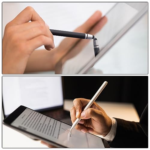 MECCANIXITY Ballpoint Pen with Stylus Tip 3 in 1 Ink Pen & Fine Point Disc & Fiber Tips Magnetic Stylus Pens for All Capacitive Touch Screens Universal, Blue