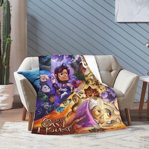 The Owl Anime House Flannel Throw Blanket Fleece Soft Cozy Warm Blanket for Bed Living Room Couch Sofa Air Conditioning Blankets 50"x40"