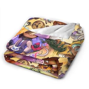 The Owl Anime House Flannel Throw Blanket Fleece Soft Cozy Warm Blanket for Bed Living Room Couch Sofa Air Conditioning Blankets 50"x40"