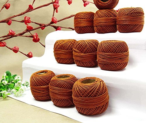 S2J Cotton Crochet Anchor Set of 10 Pcs Knitting Thread Tatting Yarn Embroidery Ball