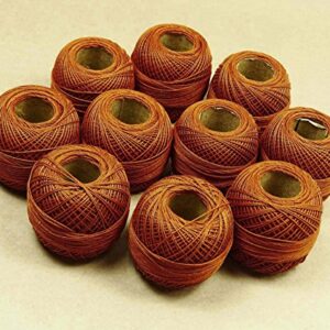 S2J Cotton Crochet Anchor Set of 10 Pcs Knitting Thread Tatting Yarn Embroidery Ball