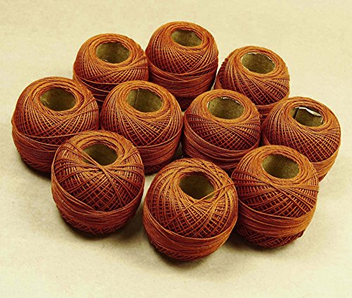 S2J Cotton Crochet Anchor Set of 10 Pcs Knitting Thread Tatting Yarn Embroidery Ball