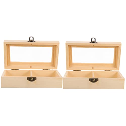 Didiseaon Jewelry Tray Organizer jewelry display organizer coffee condiment organizer coffee organizer Gift for Women Storage wooden trays Acrylic woman 2pcs Tea Bag Holder