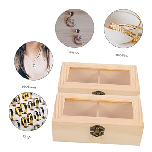 Didiseaon Jewelry Tray Organizer jewelry display organizer coffee condiment organizer coffee organizer Gift for Women Storage wooden trays Acrylic woman 2pcs Tea Bag Holder