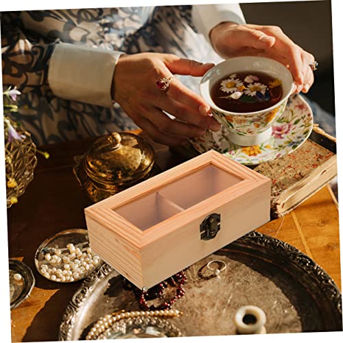 Didiseaon Jewelry Tray Organizer jewelry display organizer coffee condiment organizer coffee organizer Gift for Women Storage wooden trays Acrylic woman 2pcs Tea Bag Holder