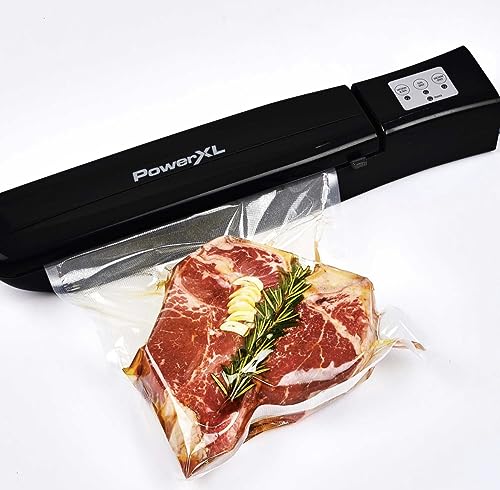 Duo NutriSealer Food Vacuum Sealer Machine with Vacuum Seal Bags & Rolls, Double Airtight Sealing with Built-in Cutter