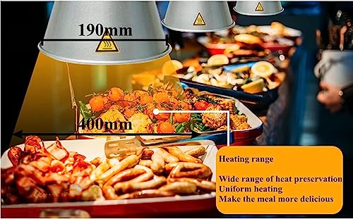 Adjustable Heat Lamp for Parties Buffets, Food Heat Lamp Kitchen Lights Buffet Server Food Warmer Metal Chandelier, for Parties Buffet Restaurant, Keep Food and Dishes Warmer