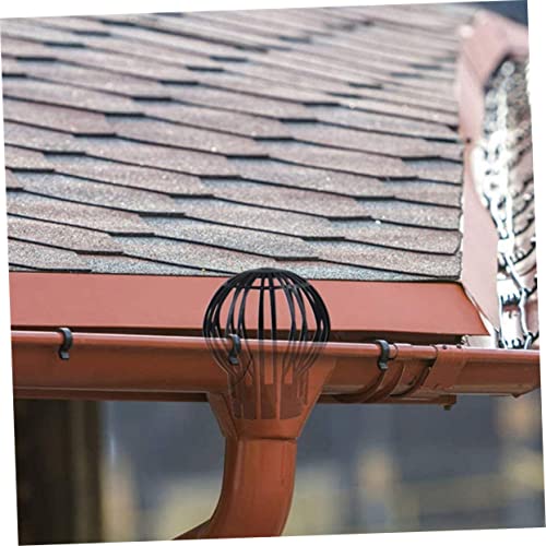 Housoutil 4 Pcs Eaves Filter Cover Gutter Drain Screen Gutter Leaf Strainer Leaf Filter Gutter Strainer Mesh Filter Expanding Water Hose Round Balloons Roof Gutter Filter Gutter Filter Cover