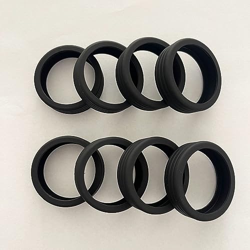 ZhaoCo Luggage Wheel Covers 8Pack Carry on Luggage Wheel Protective Covers for Most 8-Spinner Wheels Travel Luggage Cover (Black)