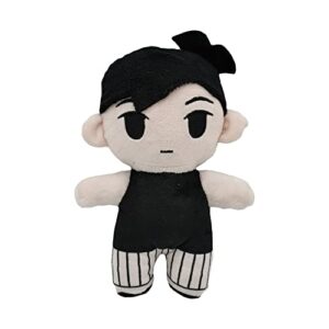 omori plush toys, 9inch omori sunny basil kel hero aubrey mari characters plushies, game figure stuffed pillow cartoon merch prop for gaming fans (black omori b)