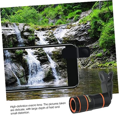 NOLITOY 2 Sets Generic Microscope Travel Compatible for iPhone with Cell Long-Focus Univeral for Monocular X Pocket Camera Telephoto Smartphone Watching Smart Photography Lens Clip