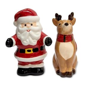 ganz salt & pepper shaker set, santa & reindeer (ex20487)