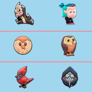 20PCS The Owl House Shoe Decoration Charms for Croc Clog, Cartoon Owl Charms Accessories for Teens Kids Boy Girl Party Favor