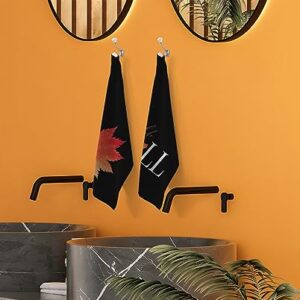 kunlisa Fall Kitchen Towels,Fall Kitchen Decor,Fall Dish Towels for Kitchen,Fall Hand Towels for Bathroom,Autumn Kitchen Towels 16x24 Inch Set of 2 (Black)