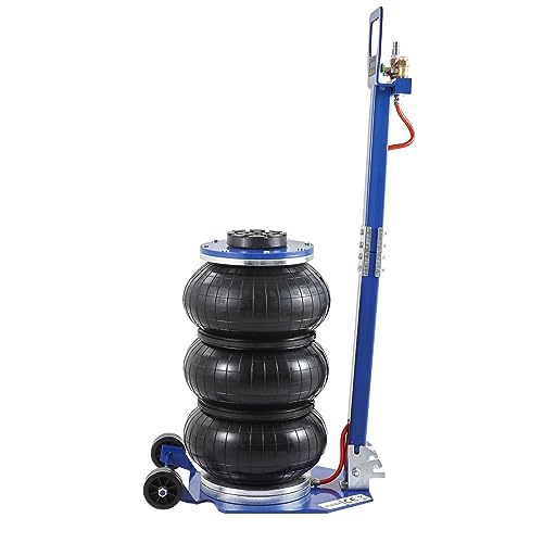 VEVOR Air Jack, 3 Ton/6600 lbs Triple Bag Air Jack, Airbag Jack with Six Steel Pipes, Lift up to 17.7", 3-5 s Fast Lifting Pneumatic Jack, with Adjustable Long Handles for Cars, Garages, Repair (Blue)