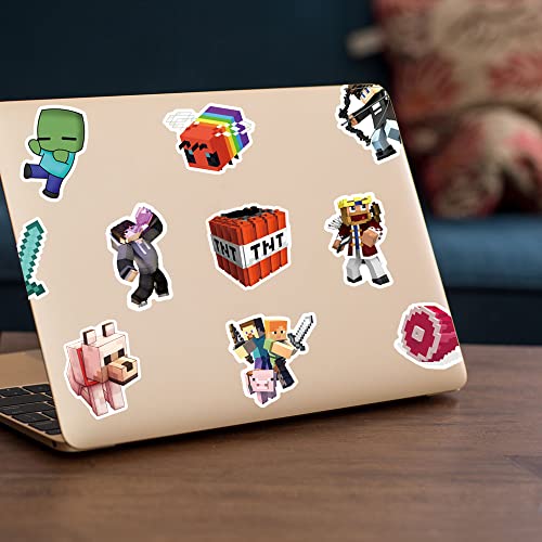 Stickers for Minecraft Party Supplies Kids Teens Boys Party Favors Toys Water Bottle Stickers Vinyl Waterproof Laptop Stickers B