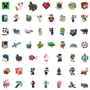 Stickers for Minecraft Party Supplies Kids Teens Boys Party Favors Toys Water Bottle Stickers Vinyl Waterproof Laptop Stickers B