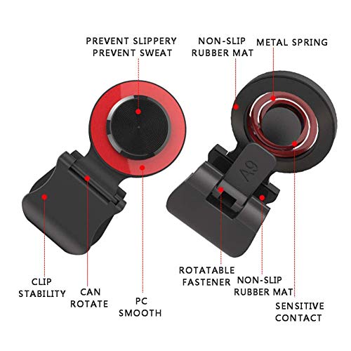 Red Mobile Phone Joystick Gaming Controller,Aim Keys L1R1 and Gamepad Rules of Survival,Cellphone Game Trigger,Battle Royale Sensitive Shoot Mobile Phone Game Finger Covers Wrap