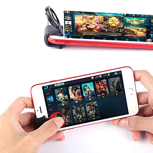 Red Mobile Phone Joystick Gaming Controller,Aim Keys L1R1 and Gamepad Rules of Survival,Cellphone Game Trigger,Battle Royale Sensitive Shoot Mobile Phone Game Finger Covers Wrap