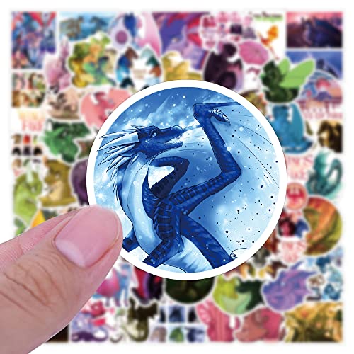 100 Pack Wings of Fire Stickers for Water Bottle，Cute Cartoon Vinyl Waterproof Sticker for Laptop，Skateboard，Phone Case，Car Decals Gifts for Kids Teens Adults for Party Favors Supplies Decor