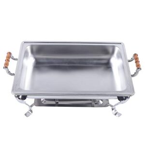 Electric Chafing Dish Buffet Set,Stainless Steel Warming Container,Chafing Dish Food Warmer,Food Insulation,Rectangular Buffet Server Pan,Suitable for Buffet,Wedding and Other Banquet Events