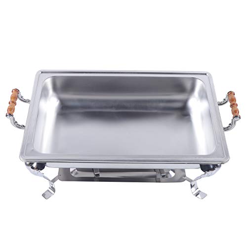 Electric Chafing Dish Buffet Set,Stainless Steel Warming Container,Chafing Dish Food Warmer,Food Insulation,Rectangular Buffet Server Pan,Suitable for Buffet,Wedding and Other Banquet Events