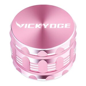 vickdge large kitchen grinder for spice (2.5”, pink)