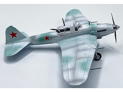 Ilyushin IL-2M3 Sturmovik Aircraft White Camouflage Hello to The Envoys of The Tuvan People Soviet Air Force 1/72 Diecast Model Airplane by Legion LEG-14629LC