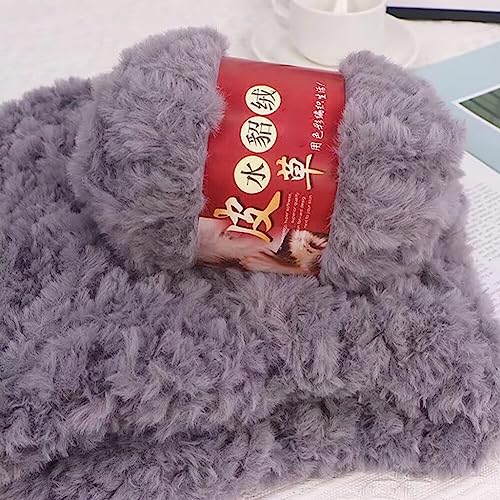 200g Faux Fur Crochet Yarn for Beginners, Fluffy Thick Velvet Crochet Yarn Super Soft Yarn Chunky Yarn for Crocheting Stuffed Animal Dolls Cushions Hats, 100g/Roll