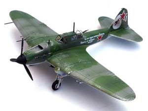 ilyushin il-2m3 sturmovik aircraft green camouflage double hero of the soviet union ivan pavlov soviet air force 1/72 diecast model airplane by legion leg-14629la