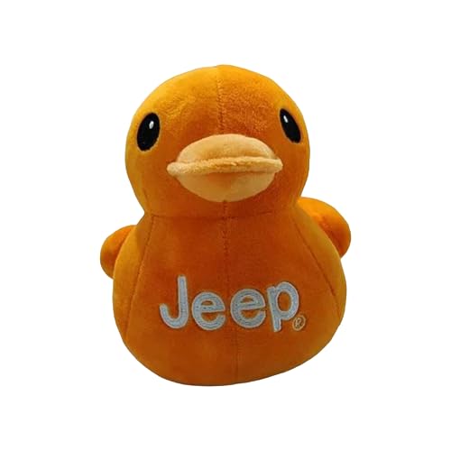 Jeep Text Logo Stuffed Animal Plush Duck Orange -Perfect Enthusiasts You've Been Ducked (Orange)